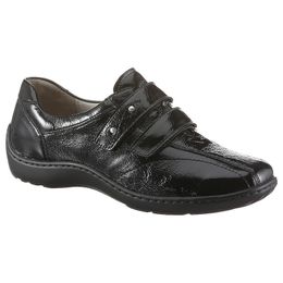 Waldl&auml;ufer Waldl&auml;ufer Damen Klettschuh &raquo;HENNI&laquo; Bequemschuh, Slipper in Glanzoptik und komfortabler Schuhweite H schwarz 6 (39)