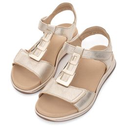 Ara Damen Sandalette &raquo;OSAKA-S&laquo; , Sommerschuh, Sandale, Keilabsatz, in Komfortweite H (sehr weit) gold 35