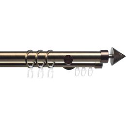 Liedeco Gardinenstange &raquo;CELKEGEL02SG2L&laquo; &Oslash; 25 mm 2 l&auml;ufig-l&auml;ufig Fixma&szlig; 2-l&auml;ufig im Fixma&szlig; &Oslash; 25 mm braun Metall B/L: 120cm &Oslash; 25mm, 2 l&auml;ufig