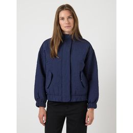 Y.A.S Damen Blouson &raquo;YASFIPURA LS QUILTED JACKET S. NOOS&laquo; ohne Kapuze Kunstfaser, elastische B&uuml;ndchen blau 44
