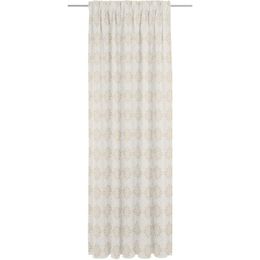 Adam Vorhang &raquo;Romantic Puligny&laquo; Multifunktionsband 1 Stk. tlg. aus 100% Bio-Baumwolle beige Jacquard, Baumwolle 145cm, Multifunktionsband, 142cm