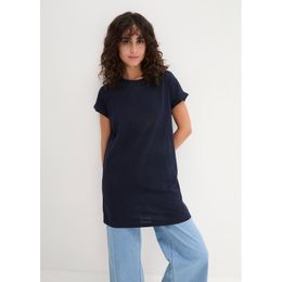 bonprix Damen bonprix Longshirt bequeme Passform, lang, aus reiner Baumwolle blau 40/42 (M)