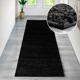 Bruno Banani Hochflor-Teppich &raquo;Shaggy Soft&laquo; rechteckig 30 mm H&ouml;he gewebt, Uni Farben, besonders weich und kuschelig, Kundenliebling grau Kunstfaser B : 67cm 1 Stk.