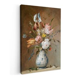 OnlyWow Leinwand Bilder Blumenvase | Gr.: 20 x 30 cm
