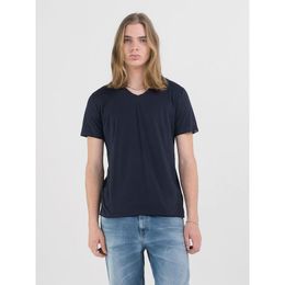 Replay Herren V-Shirt blau L