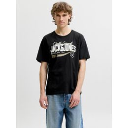 Jack & Jones Jack & Jones Herren T-Shirt &raquo;JJELOGO TEE SS O-NECK 2 COL AW26 SN&laquo; Baumwolle, regular fit schwarz XXL