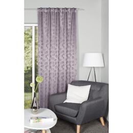 Home Wohnideen Vorhang &raquo;GINGKO&laquo; Multifunktionsband 1 Stk. tlg. Verdunkler, jacquardgemustertes Gingko-Blatt-Motiv, 100% verdunklend grau Polyester 