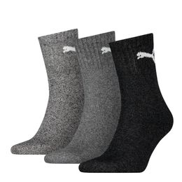 Puma Damen Puma Sportsocken &raquo;short crew&laquo; 3 Paar tlg. gepolsterte Frottee-Sohle, atmungsaktiv schwarz 43-46