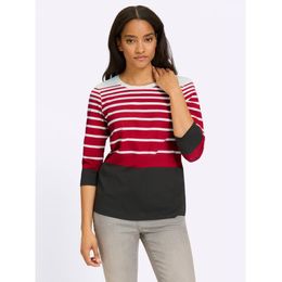 Heine Shirt in schwarz-rot-bedruckt | Gr.: 42