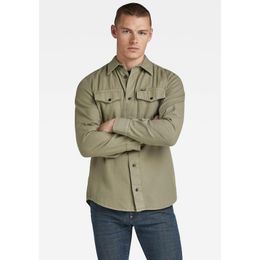 G-Star Raw G-Star Herren G-STAR Jeanshemd &raquo;Marine Slim&laquo; mit Pattentaschen gr&uuml;n S, N-Gr