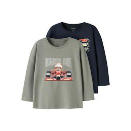 name it Jungen T-Shirt &raquo;NMMVUX 2P LS TOP&laquo; Packung, 2 Baumwollmischung grau 92