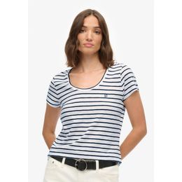 Superdry Damen T-Shirt &raquo;STUDIOS SCOOP NECK TEE&laquo; wei&szlig; XL