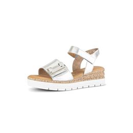 Gabor Plateau Sandalen in silber | Gr.: 39