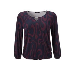 Aniston PLUS Langarmshirt in marine-bordeaux | Gr.: 50