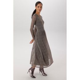 Aniston Selected Damen Aniston SELECTED Midikleid in Mesh-Qualit&auml;t und Gummizug in der Taille - NEUE KOLLEKTION 42, N-Gr