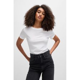 BOSS Orange Damen BOSS Orange T-Shirt &raquo;Esogo Premium Damenmode&laquo; mit Logo wei&szlig; S (36)