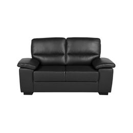 Beliani 2-Sitzer Sofa VOGAR in Schwarz/Schwarz - (W) 156 x (H) 90 x (L) 74 cm | Gr.: onesize
