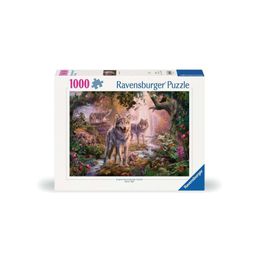 Ravensburger Puzzle 1.000 Teile Wolfsfamilie im Sommer in bunt | Gr.: onesize