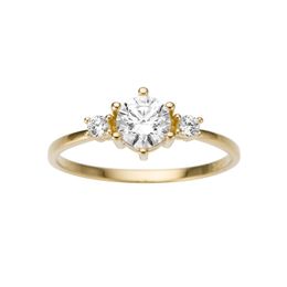 Firetti Damen Goldring &raquo;Schmuck Geschenk Gold 333 Damenring Verlobungsring Goldring Solit&auml;r&laquo; mit Zirkonia (synth.) gold 19, Gelbgold 333, 7mm