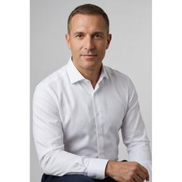 OLYMP Herren OLYMP Businesshemd &raquo;No. Six super slim&laquo; Jersey-Hemd wei&szlig; 45, N-Gr