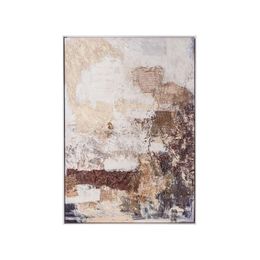 Beliani Wandbild mit Rahmen DELVIN in Braun/Wei&szlig; - (W) 73 x (H) 103 x (L) 4 cm Vertikal | Gr.: onesize