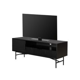 home24 TV-Lowboard KNIVS - 120 cm in Eiche Schwarz | Gr.: onesize