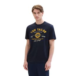 Tom Tailor Herren Tom Tailor T-Shirt mit gro&szlig;em Logofrontprint blau 3XL