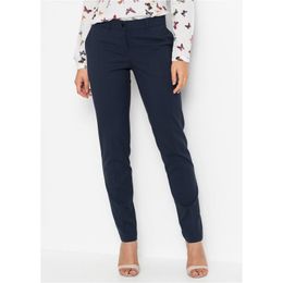 bonprix Damen bonprix Anzughose &raquo;Anzugshose&laquo; aus Polyester, Viskose und Elasthan, schmale Passform blau 46, K-Gr