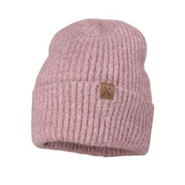 MaxiMo Jungen MaxiMo Strickm&uuml;tze doppelt gestrickt, ungef&uuml;ttert, breiter Umschlag rosa 51/53