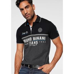Bruno Banani Herren Poloshirt Kurzarm, k&ouml;rpernahe Passform, mit Polokragen grau 4XL (68/70)