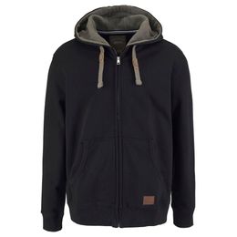 MAN'S WORLD Man's World Kapuzensweatjacke in schwarz | Gr.: XXXL