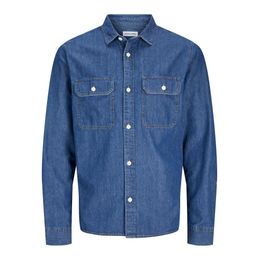 Jack & Jones JACK & JONES Button Up Shirt 'JJETravis' male size M Blue denim