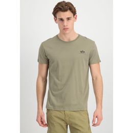 Alpha Industries Herren Rundhalsshirt &raquo;Backprint T&laquo; Baumwolle, regular fit gr&uuml;n L