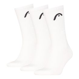 Head Herren Tennissocken &raquo;Head ALL SPORTS TRAINING CREW&laquo; 3 Paar, mit gepolsterter Sohle f&uuml;r D&auml;mpfung und zus&auml;tzlichen Komfort wei&szlig; 43-46