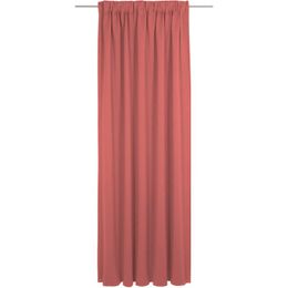 Adam Vorhang &raquo;Uni Collection light&laquo; Multifunktionsband 1 Stk. tlg. aus 100% Bio-Baumwolle rot Jacquard, Baumwolle 145cm, Multifunktionsband, 142cm