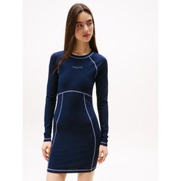 Tommy Jeans Damen Jerseykleid &raquo;TJW BODYCON LINEAR MINI DRESS&laquo; blau M (38), N-Gr