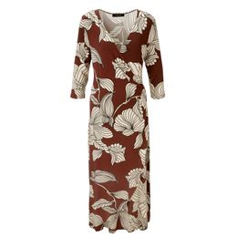 Aniston SELECTED Jerseykleid in bordeaux-schwarz-offwhite | Gr.: 40