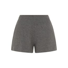 Copenhagen Studios Damen Pyjamashorts aus elastischer 4x4 Rippqualit&auml;t grau 48/50, N-Gr