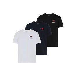 Mustang Herren Mustang T-Shirt &raquo;MUAlex 3-Pack&laquo; Packung, 3 auch ideal zum Unterziehen bunt L