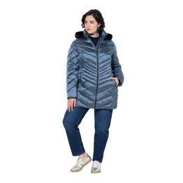 Ulla Popken Steppjacke in mattes jeansblau | Gr.: 58-60