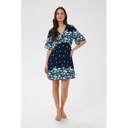 Kaffe Kleid KArosine Tight fit in Midnight Marine Border Flower | Gr.: 38