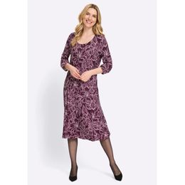 Sieh an! Jersey-Kleid in burgund-flieder-bedruckt | Gr.: 38