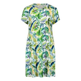 Cartoon Casual-Kleid mit Eingrifftaschen in Nature/Green | Gr.: 42