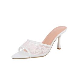 Ital-Design High-Heel Sandalette in Wei&szlig; | Gr.: 36