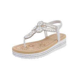 Ital-Design Sandale & Sandalette in Silber | Gr.: 39