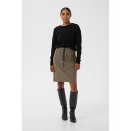 Kaffe Rock KAelyah Loose fit in Beige / Black Petit Houndstoot | Gr.: 44