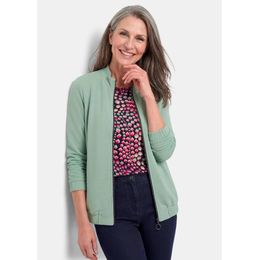 GOLDNER Jerseyjacke mit Ottomanstruktur in salbei | Gr.: 46