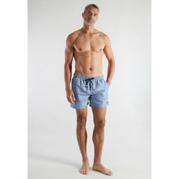 Bugatti Herren Bugatti Badeshorts mit Logodruck, gestreift, mit Kordelzug, bequem blau 6, N-Gr
