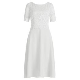 Vera Mont Cocktailkleid mit Spitze in Rohwei&szlig; | Gr.: 48