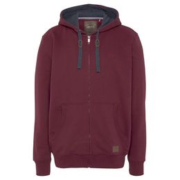 MAN'S WORLD Man's World Kapuzensweatjacke in bordeaux | Gr.: 4XL
